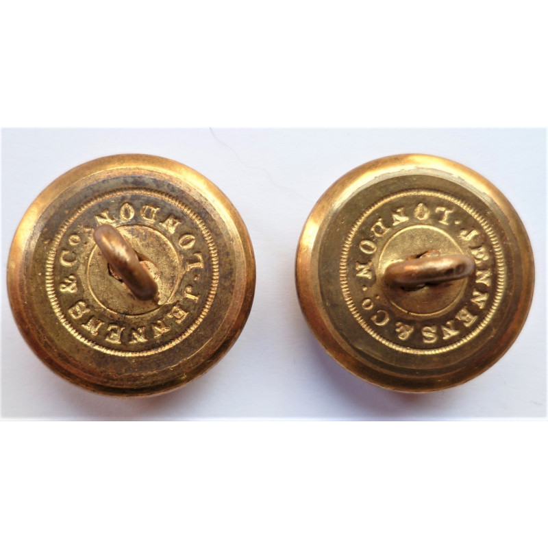 2 x Victorian Colonels/Brigadier Gilt Button 23mm VR insignia