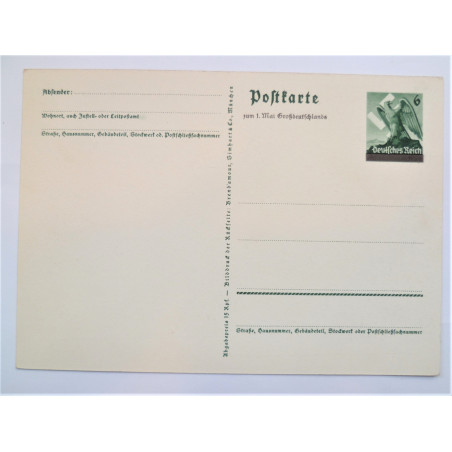 WW2 German Wir Danken Unserm Fuhrer Postcard Third Reich Nazi WHW